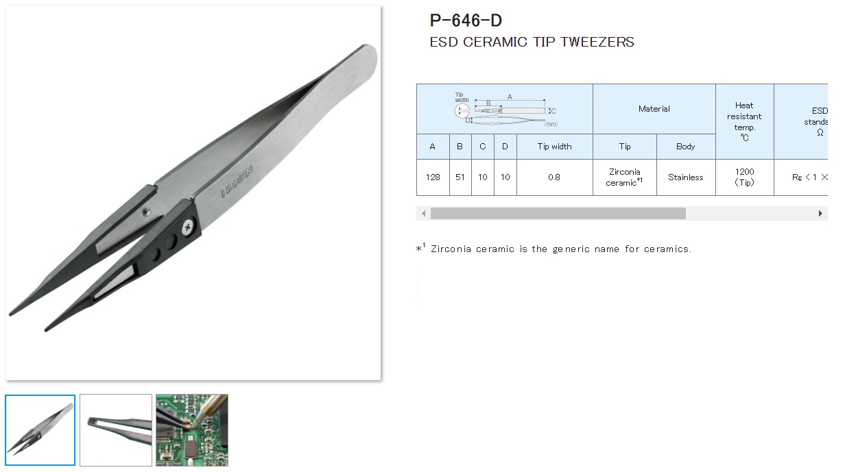 Ichiban Precision Sdn Bhd - Hozan - HOZAN ESD CERAMIC TIP TWEEZERS